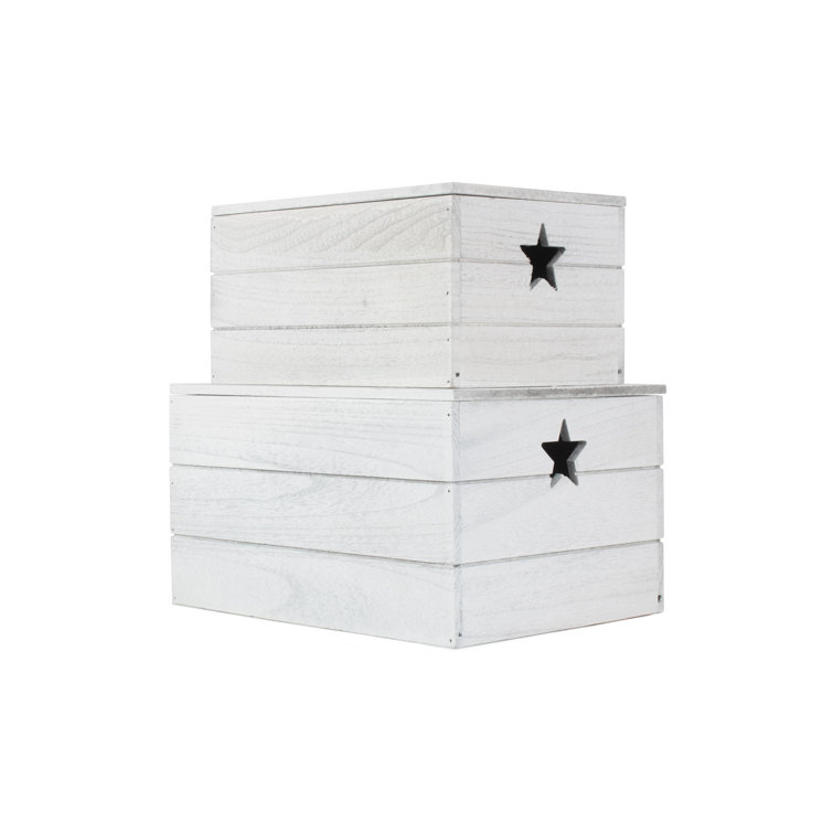 Highland Dunes Star Cut out Storage 2 Piece Box Set | Wayfair.co.uk