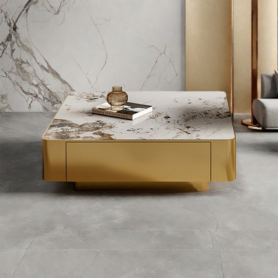 Trentastic Trails Creative square SLATE coffee table | Wayfair