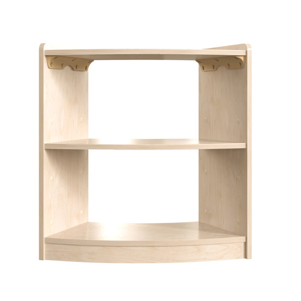 Bright Beginnings Commercial Bow Front Wooden 2 Compartment Shelving ...