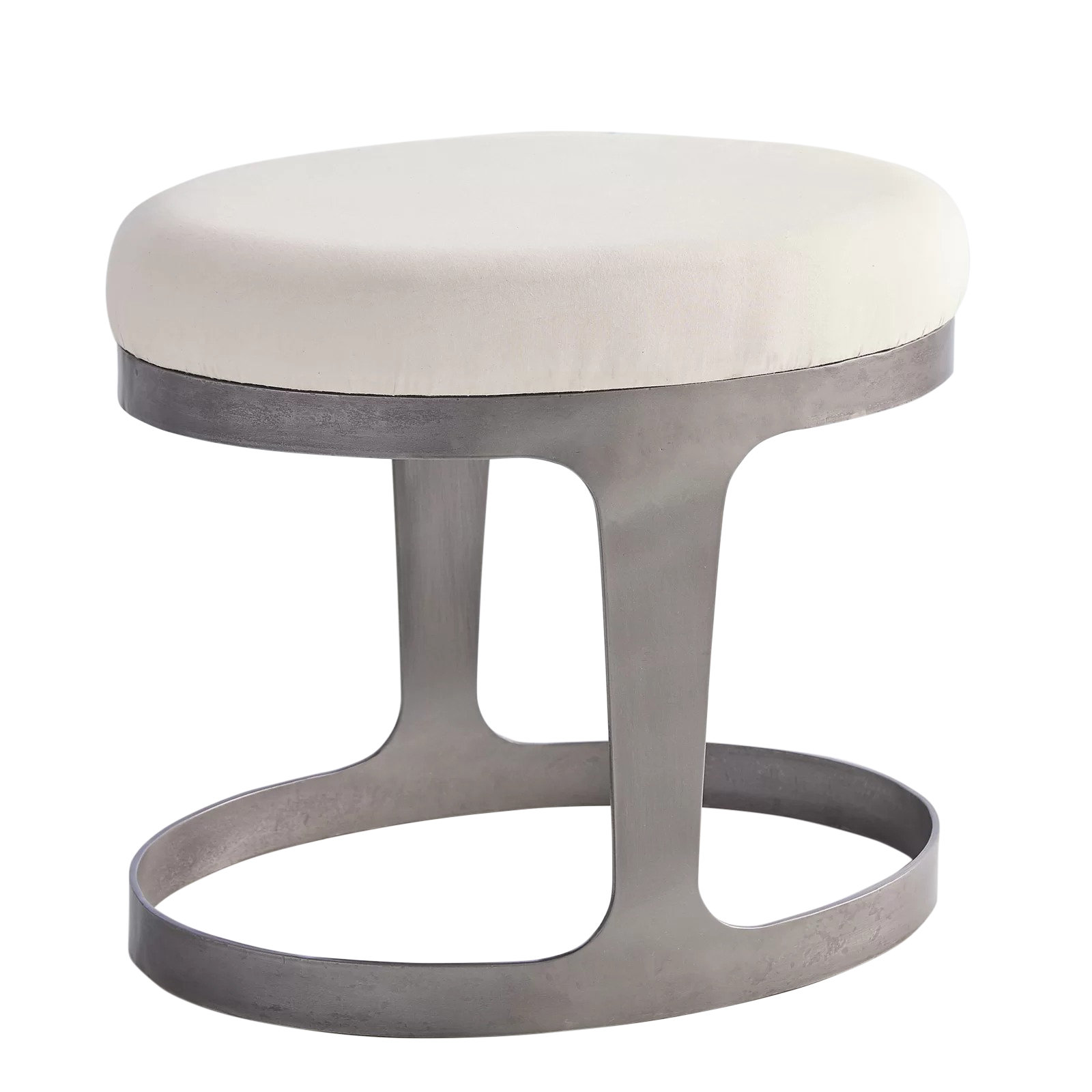 Global Views Oslo Stool-Iron w/Muslin Cushion & Reviews | Perigold