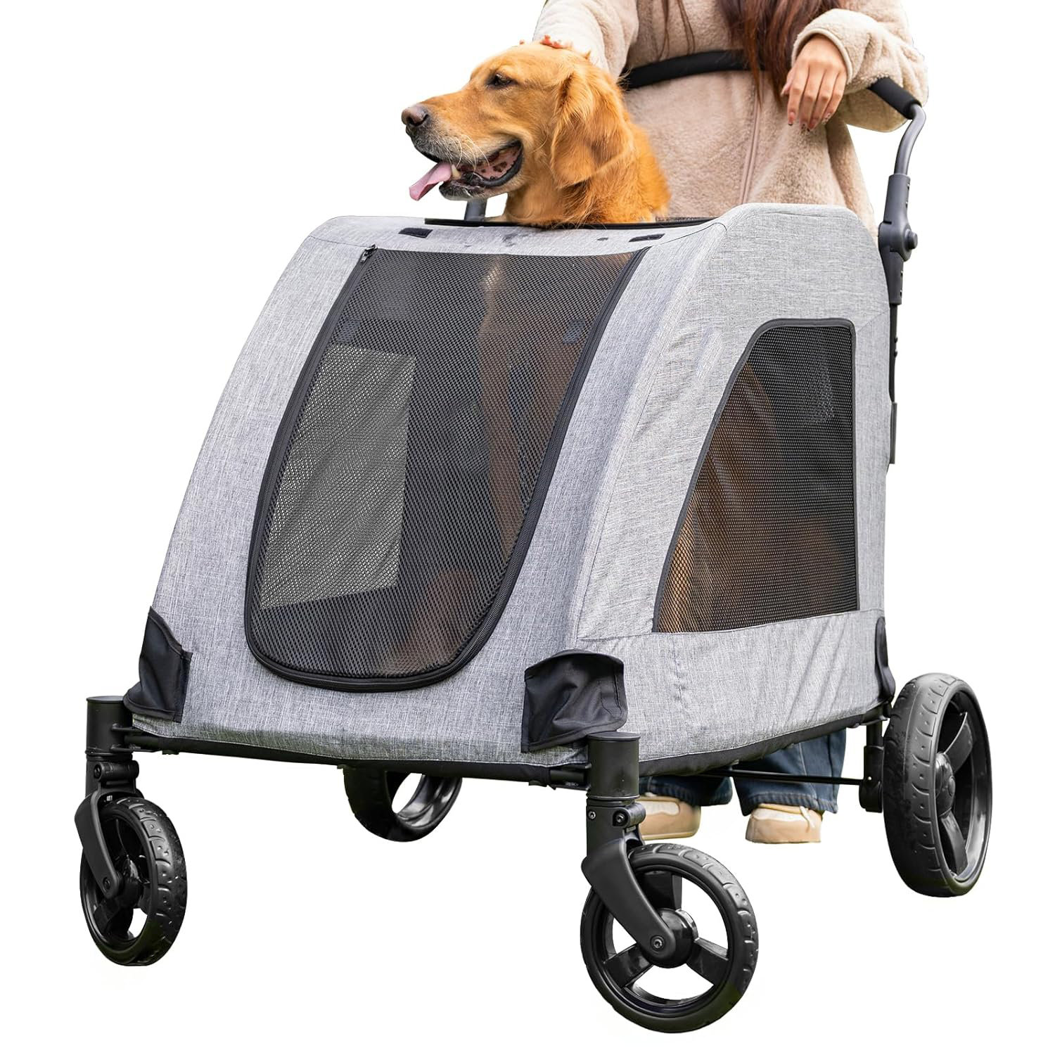 ENDOSTO XL Extra Large Dog Stroller - Adjustable Handles,Lightweight ...