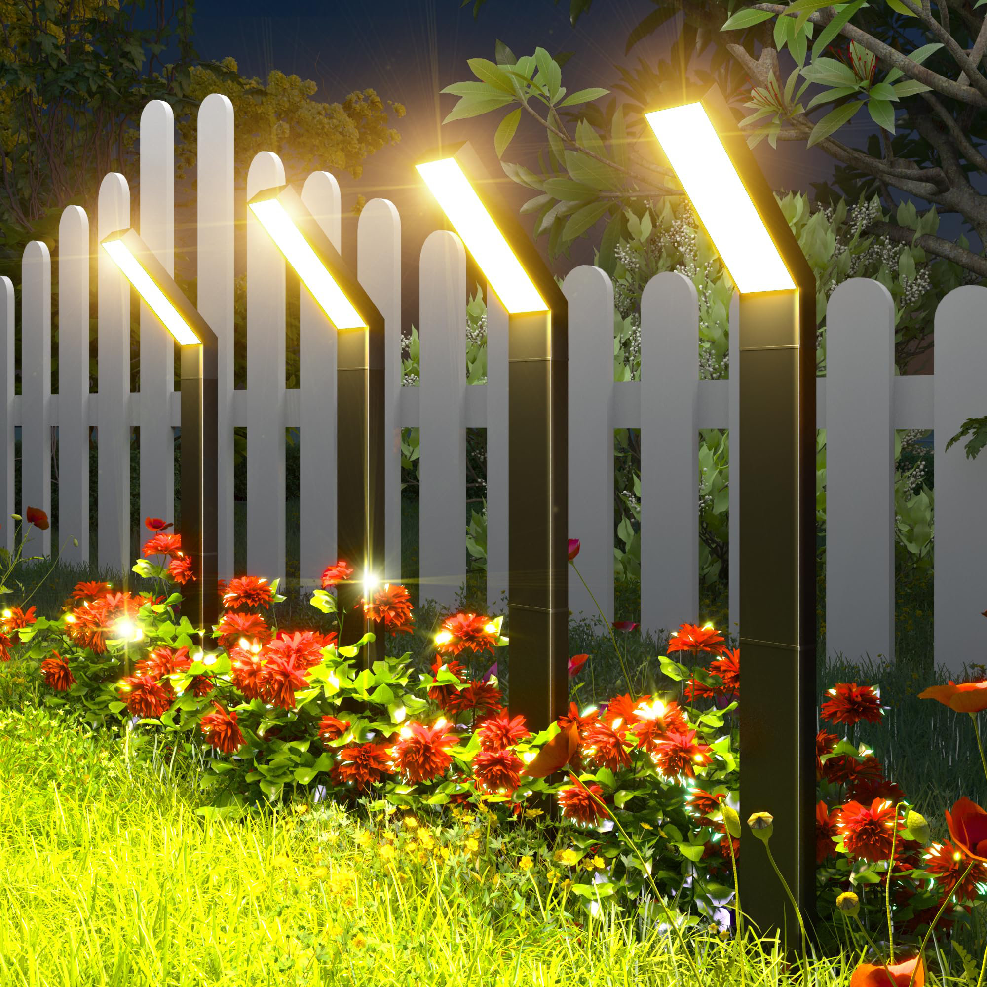 ALHAMBRA Polished Low Voltage Solar Powered Integrated LED Pathway ...