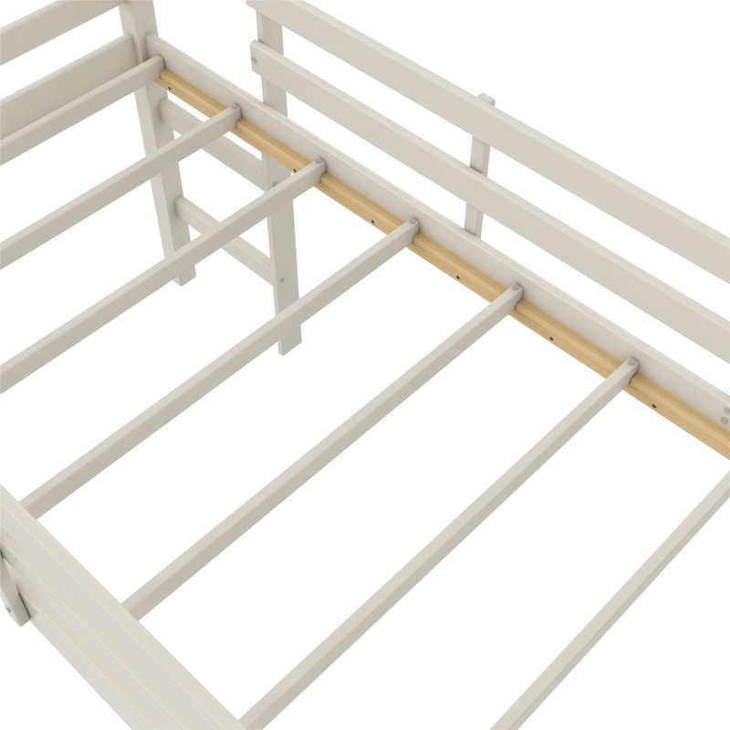 Harriet Bee Keyari Kids' Low Loft Twin Bed with Slide & Reviews | Wayfair