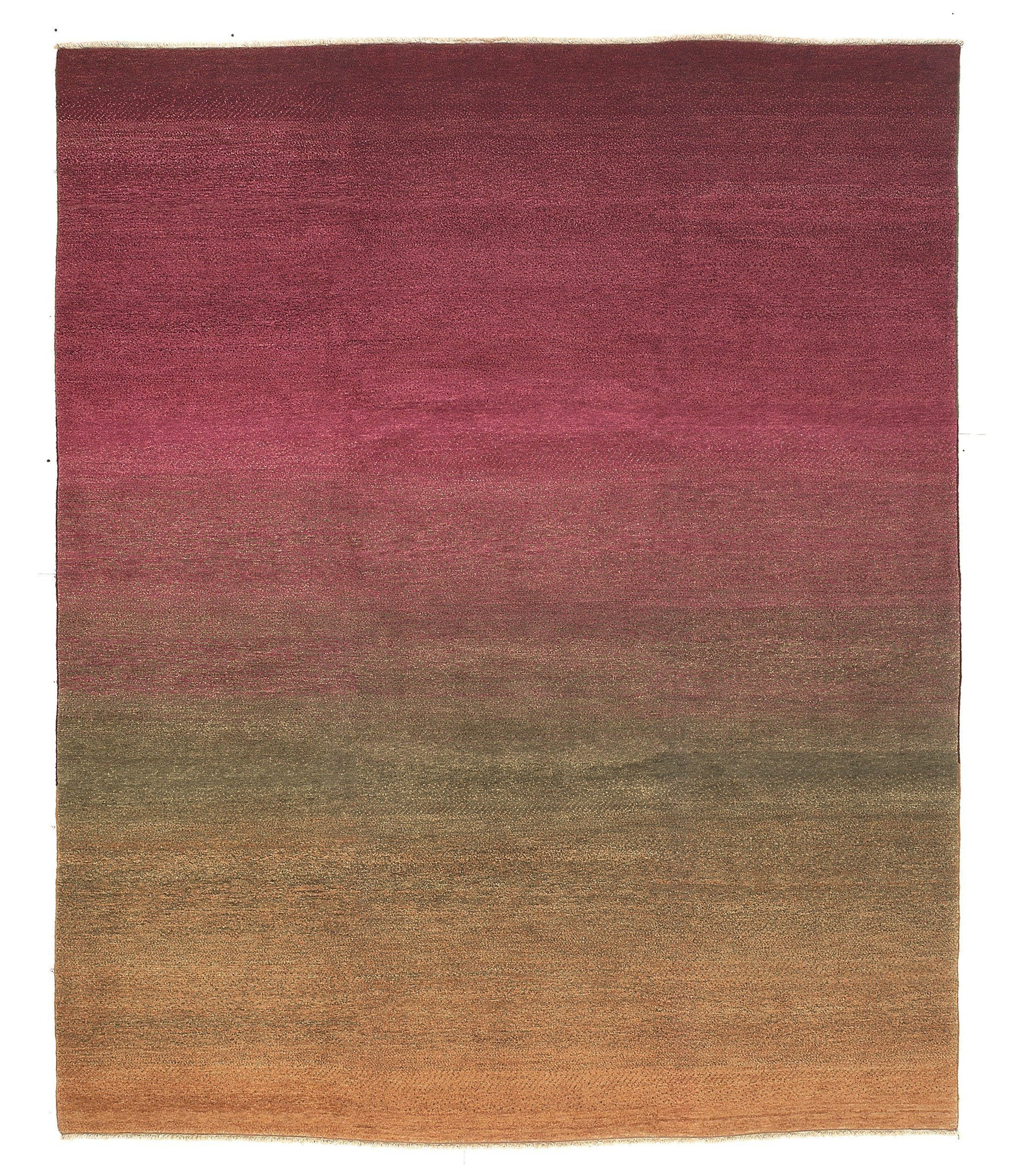 Tufenkian Twilight Hand-Knotted Wool Ombre Area Rug in Purple/Green/Red ...