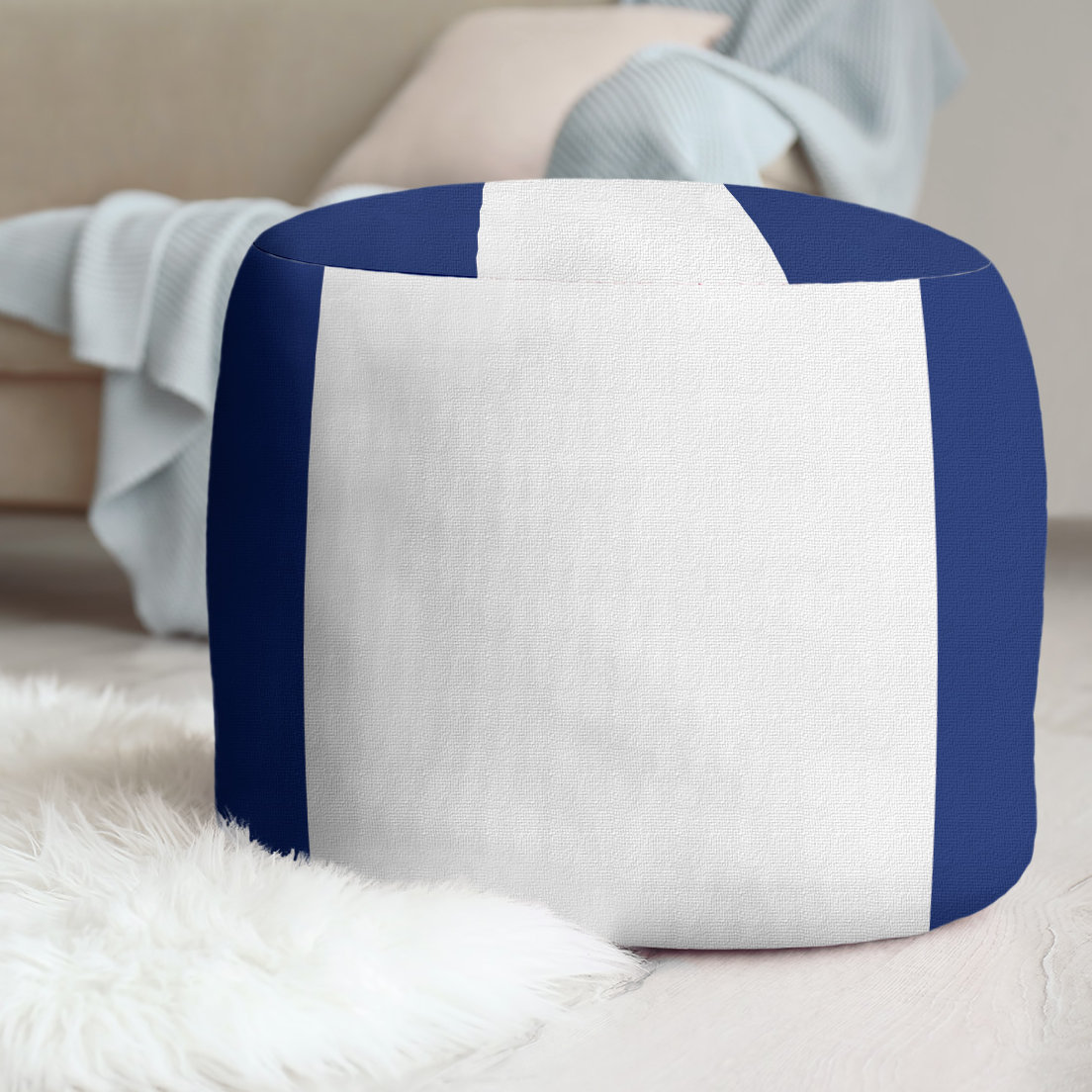 East Urban Home Tennessee Football Upholstered Ottoman | Wayfair