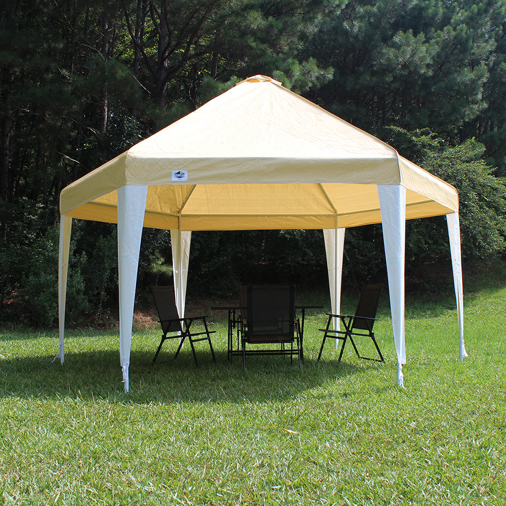 King Canopy Hexagon Patio Gazebo 13ft x 13ft Steel Frame Canopy | Wayfair