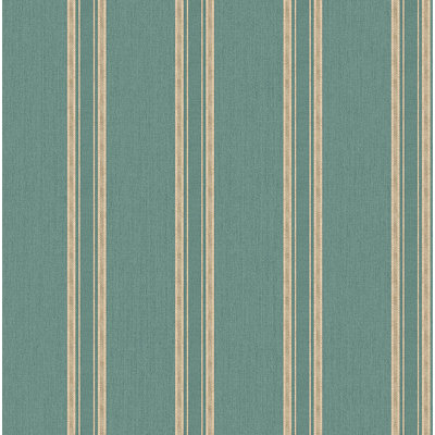 Galerie Wallcoverings Regency Stripe 33' L x 21" W Textured Wallpaper ...