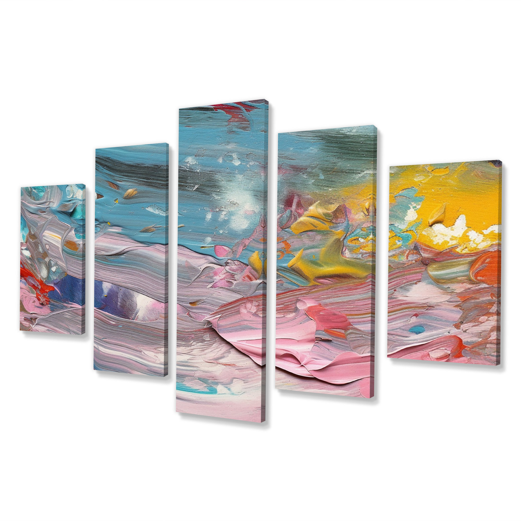 Wrought Studio Summer Pastel Groove Abstract Expressionism I - Abstract ...