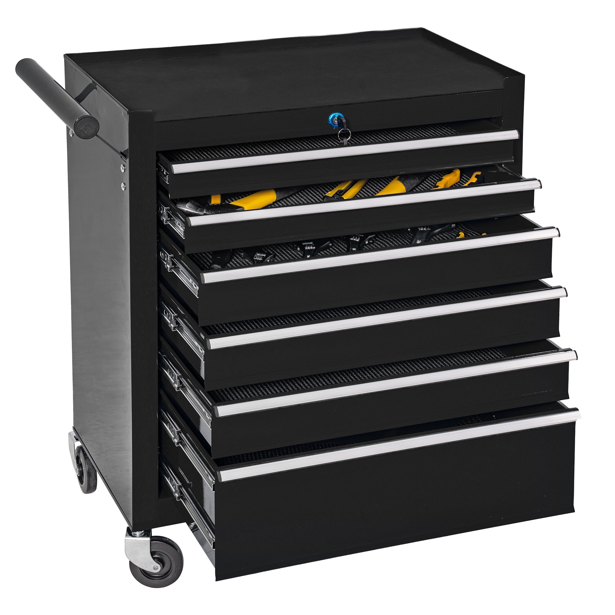17 Stories 7 Drawer And 6 Drawer Rolling Tool Box, Portable Storage ...