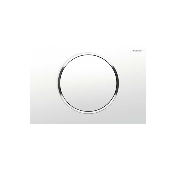 Geberit Sigma10 White & Chrome Single Flush Plate | Wayfair.co.uk