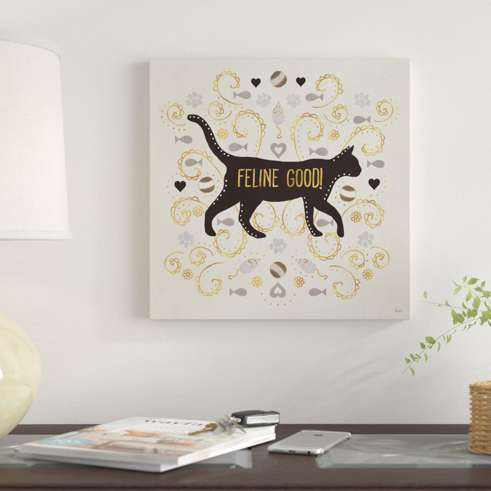 Winston Porter 'Otomi Cats II Neutral' Graphic Art Print on Wrapped ...