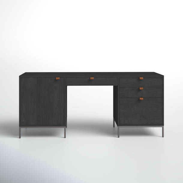 Birch Lane™ Kenzie Solid Wood Top Executive Desk | Wayfair