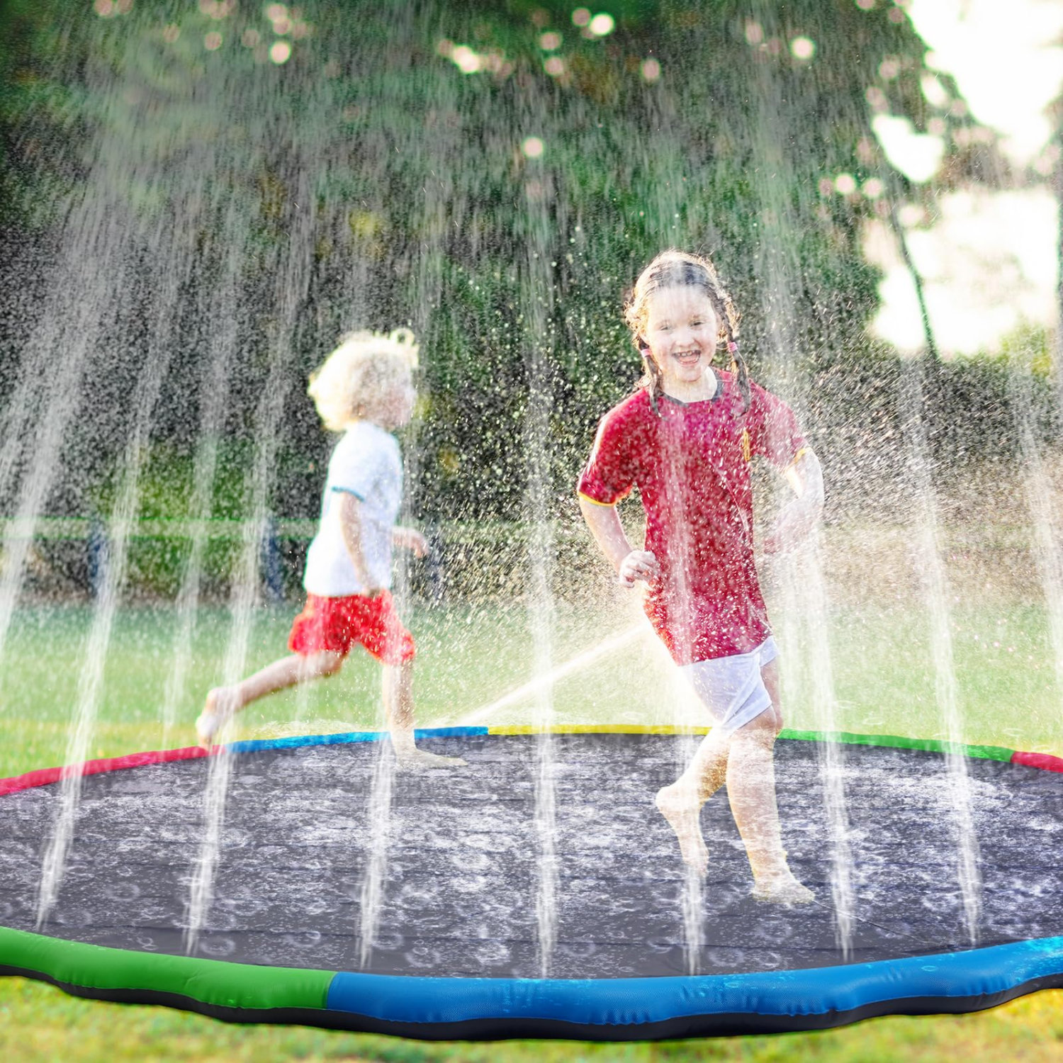 ENOLIL Inflatable Splash Pad,96" Thicken Sprinkler Pool Summer Outdoor ...