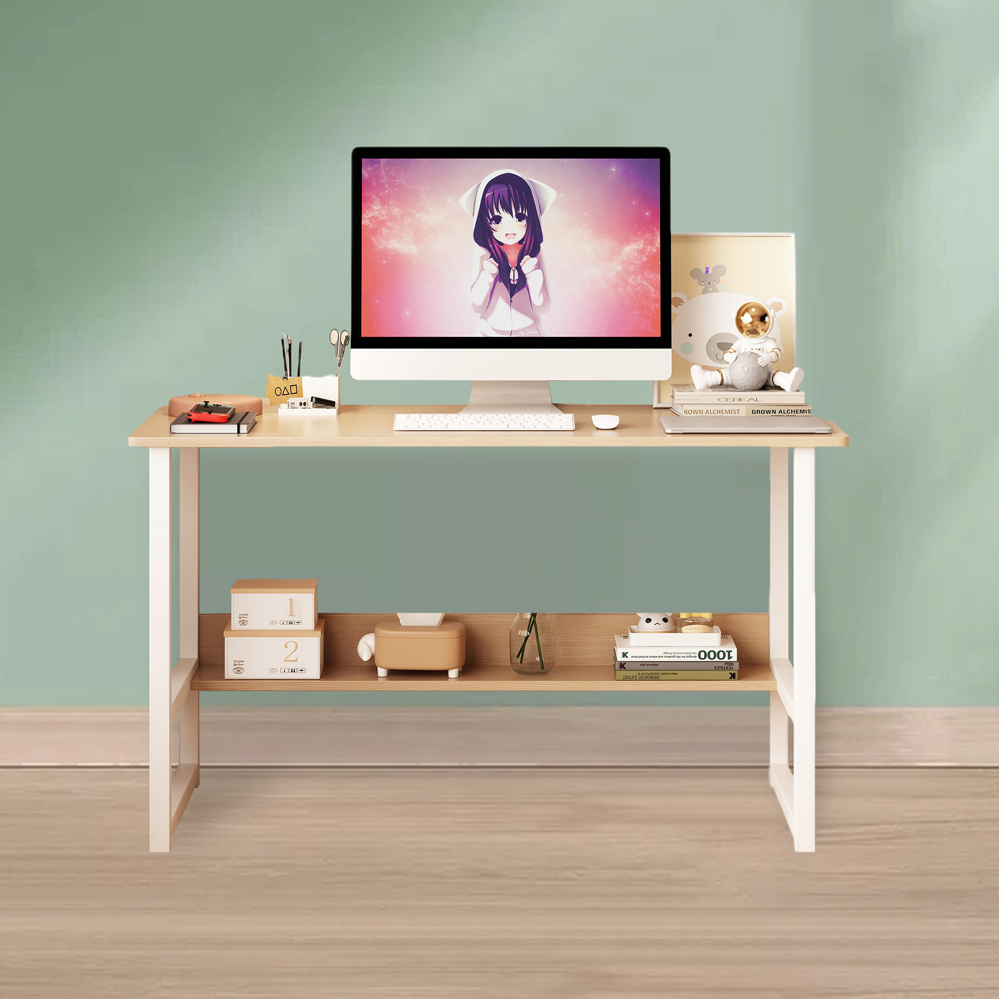 Hokku Designs Computer Desk Desktop House Simple Desk Bedroom Desk Desk ...