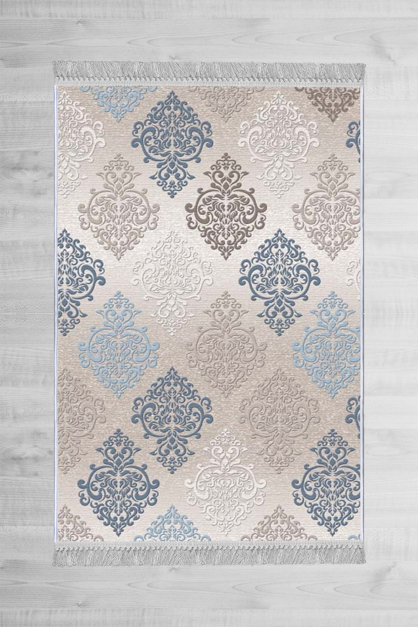 East Urban Home Knapp Damask Machine Made Flatweave Velvet Area Rug in ...