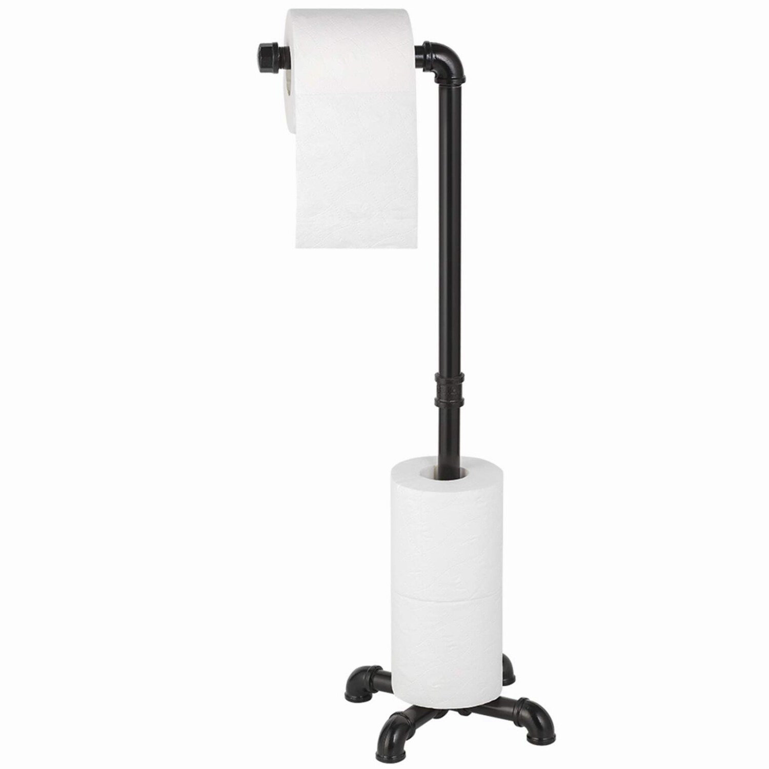 One Allium Way® Industrial Black Free-Standing Tissue Paper Holder ...
