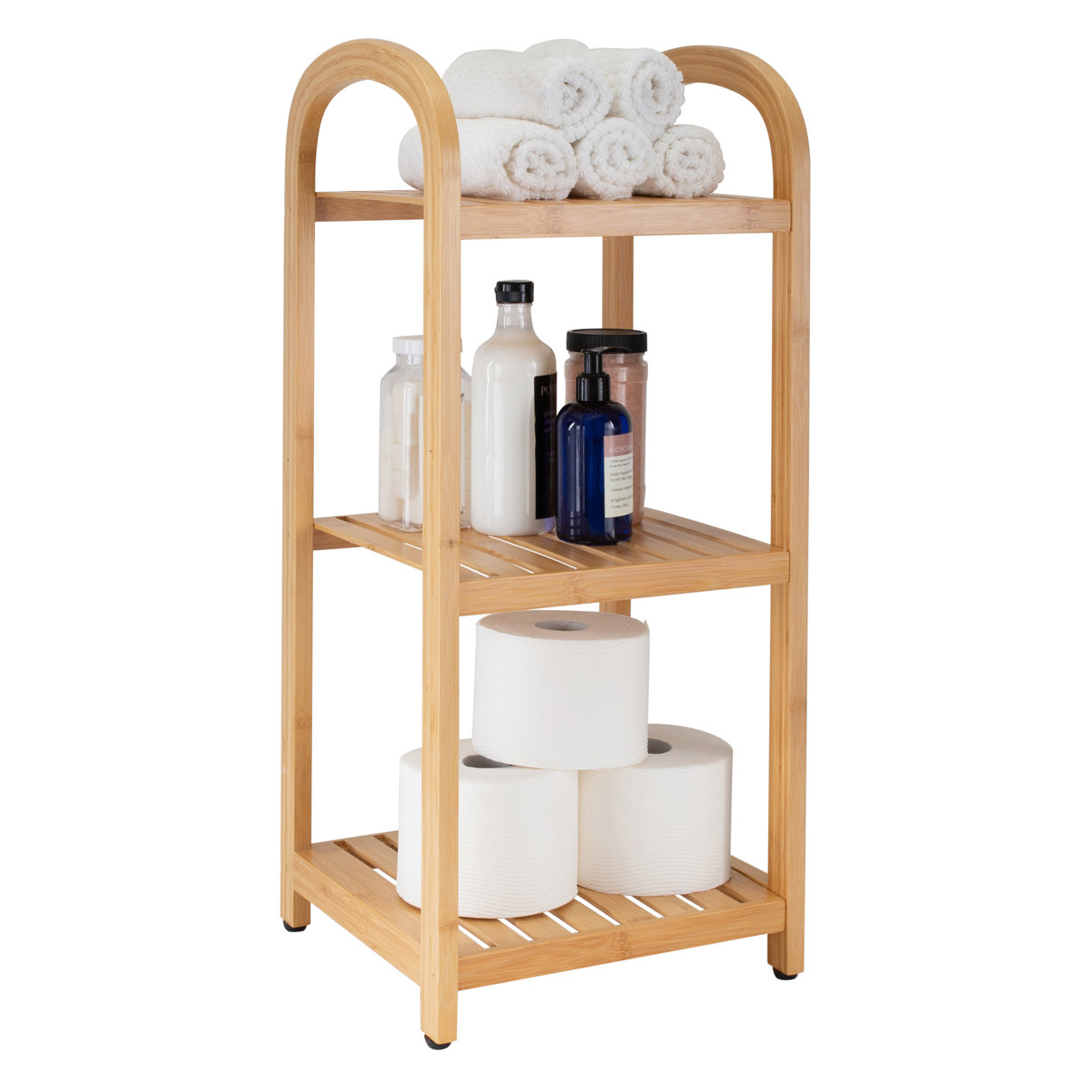 Rebrilliant Naoya Bamboo Freestanding Bathroom Shelves & Reviews | Wayfair