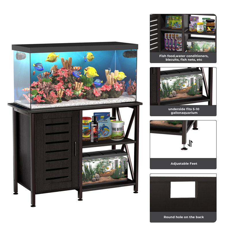 Tucker Murphy Pet™ 40-50 Gallon Fish Tank Stand, Heavy Duty Aquarium ...