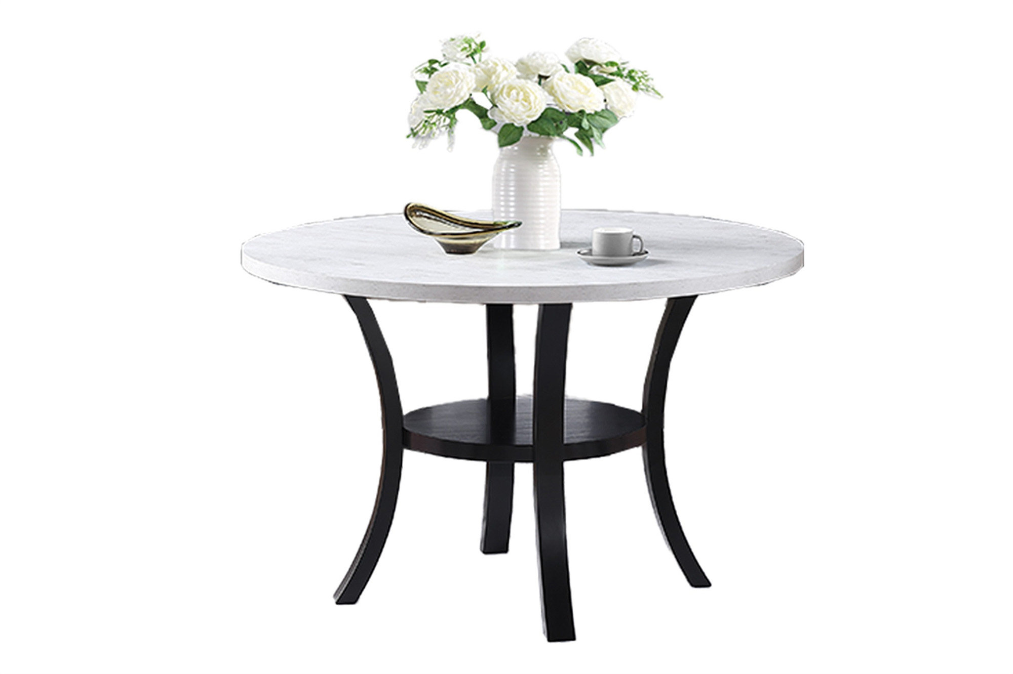 Red Barrel Studio® Modern Elegant 1Pc Round Dining Table W Open Bottom ...