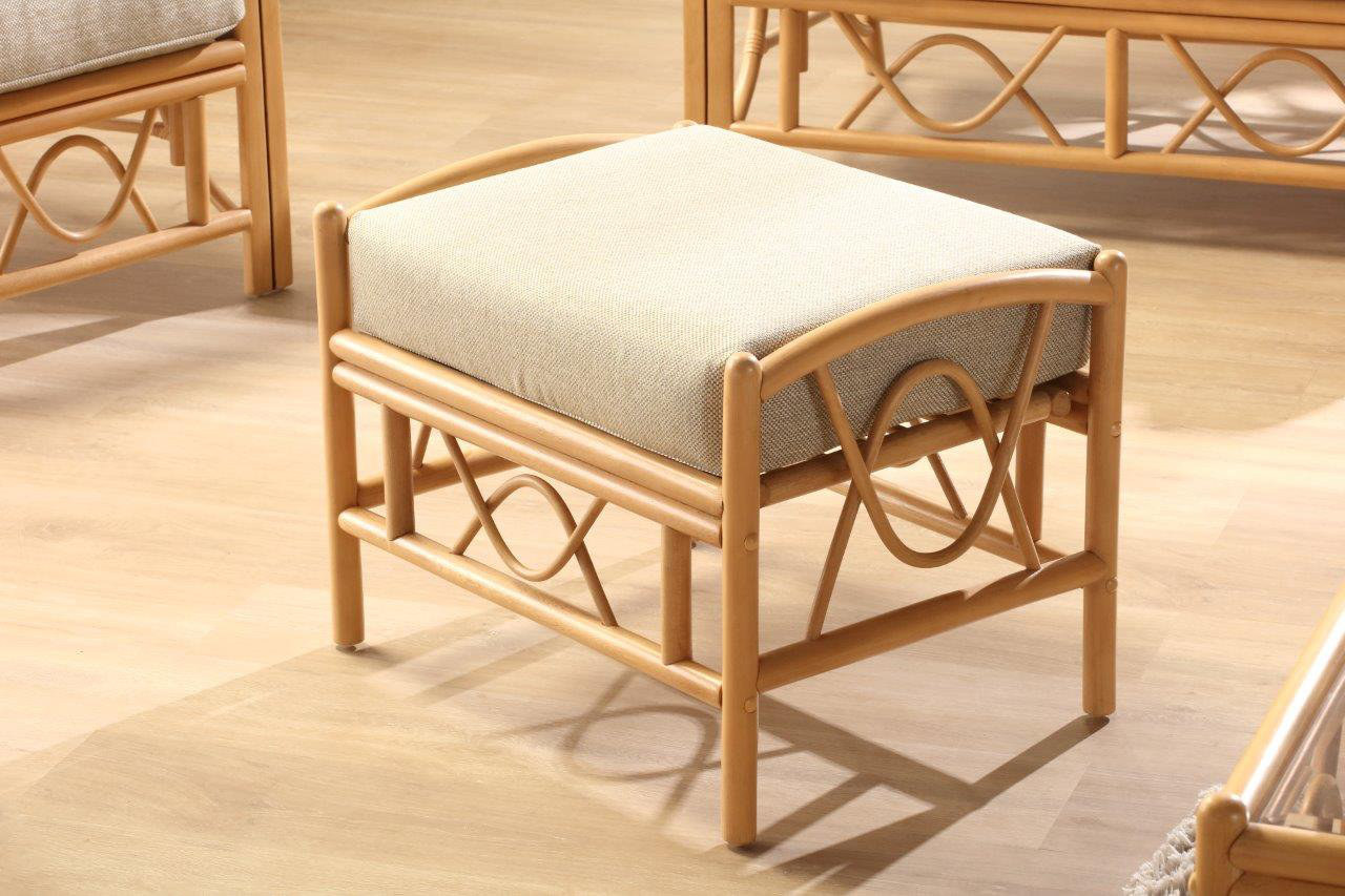 Highland Dunes Bali light oak footstool roma sage | Wayfair.co.uk