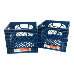 Juggernaut Storage 16QT Plastic Heavy-Duty Plastic Square Milk Crate ...