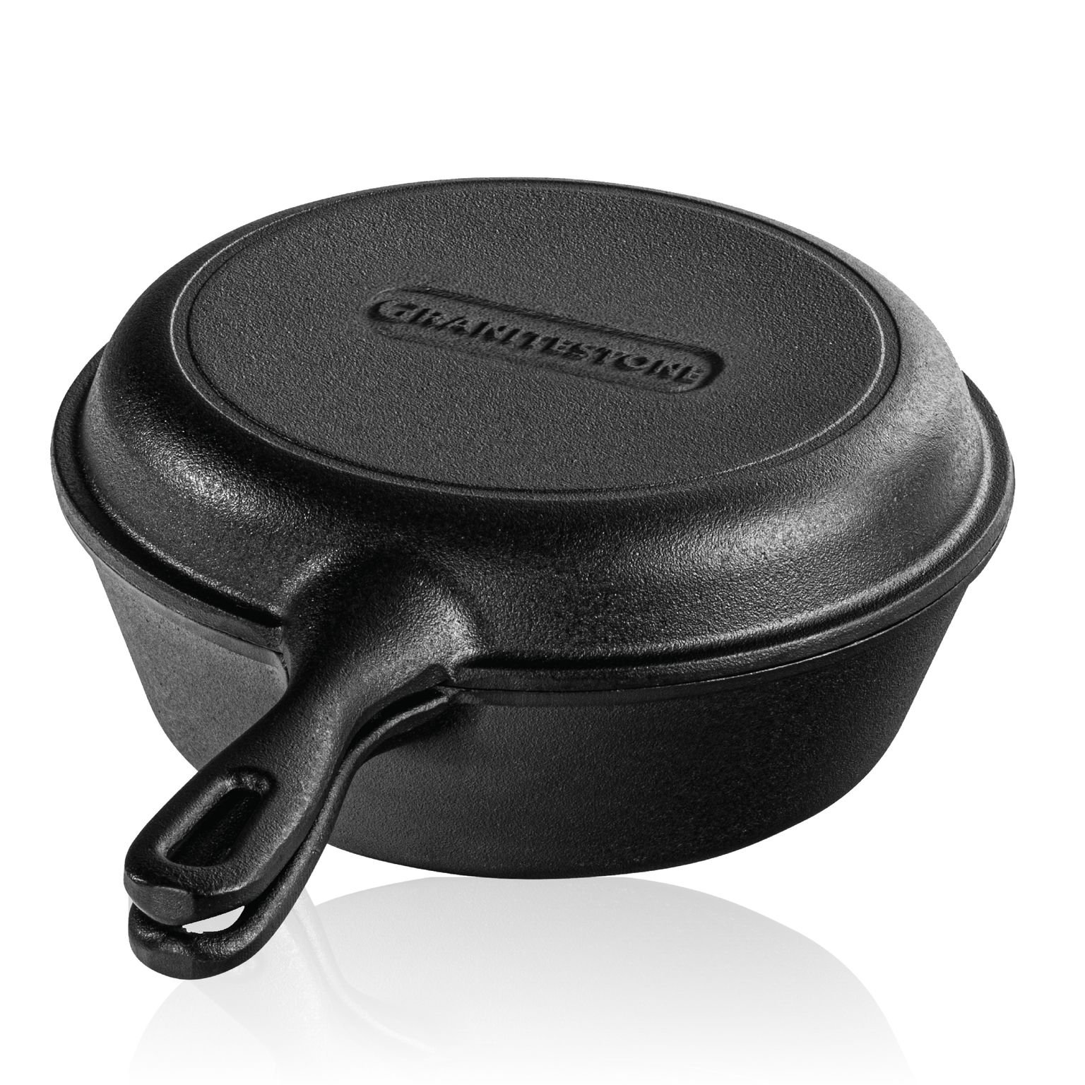 Granitestone Cast Iron 2 In 1 Nonstick Pre Seasoned Cooker & Reviews ...