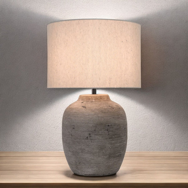 Fleur De Lis Living Meryl Large Grey Stone Table Lamp | Wayfair.co.uk