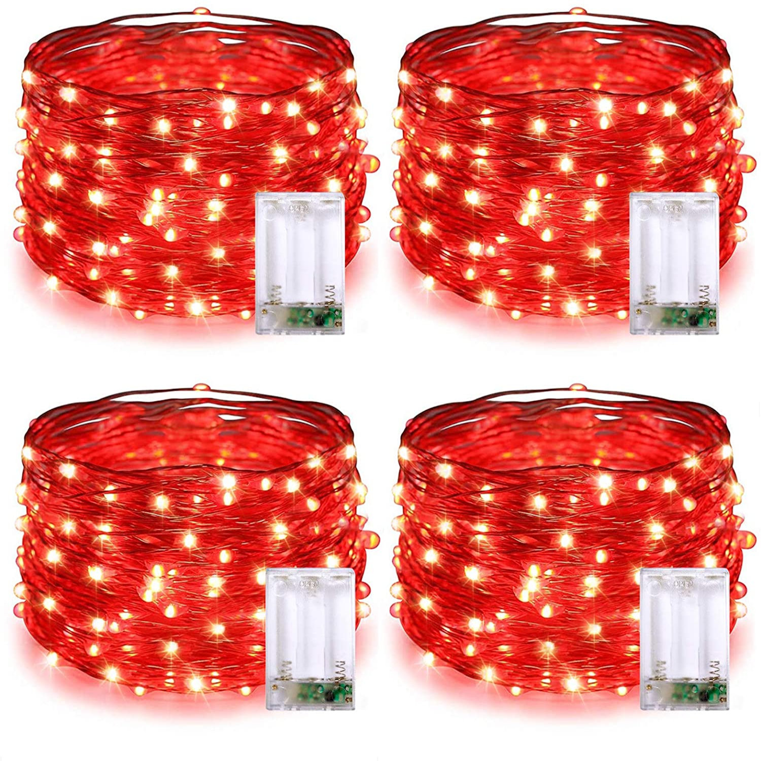 The Holiday Aisle® Ambrosio 193.2' LED Battery Powered 50 - Bulb String ...