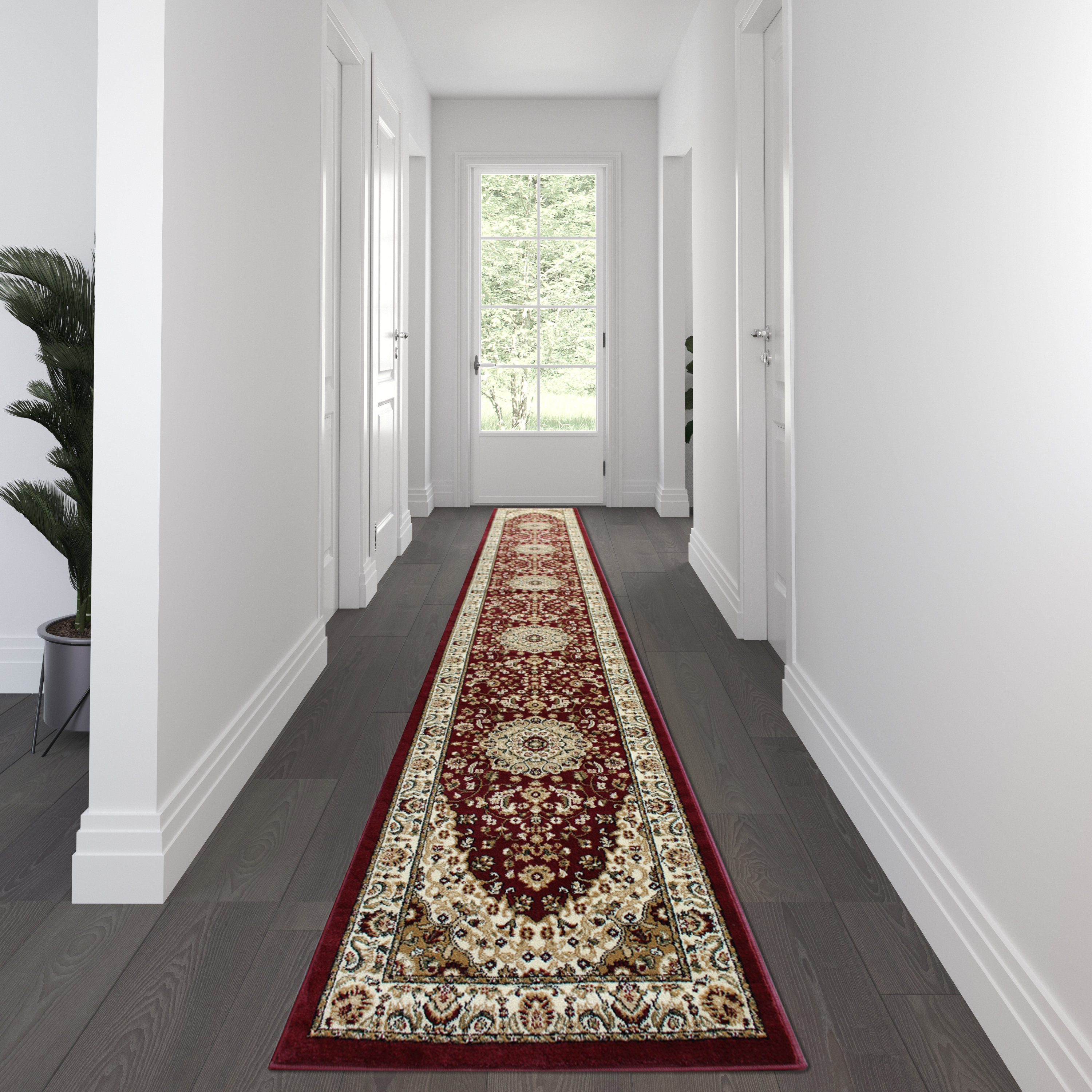 Wrought Studio™ Damora Persian Style Olefin Medallion Motif Area Rug ...