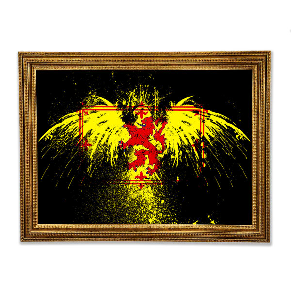 Happy Larry Welsh Flag Eagle Framed Print | Wayfair.co.uk