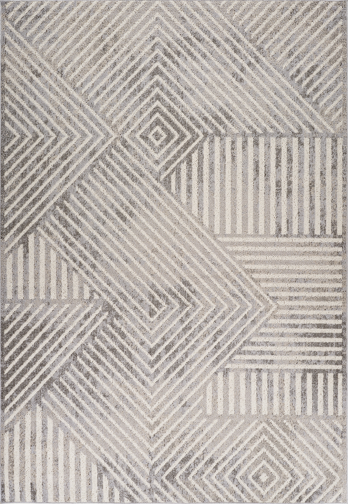 Gracie Oaks Rug Modern Indoor Area Rug, Gray Beige. | Wayfair