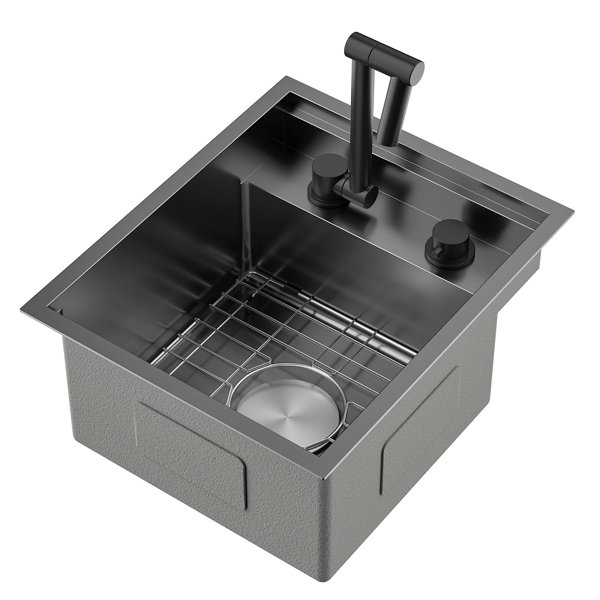 Polyfurniture 9L Kitchen Sink RV Sink With A Foldable Tap Inside | Wayfair