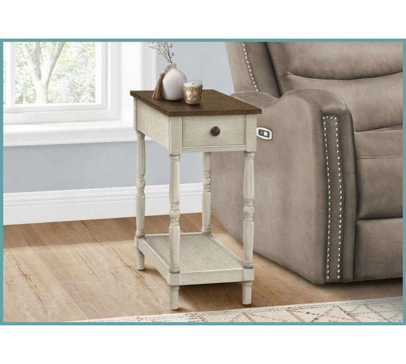 Latitude Run® Space-Saving 2-Tier Coffee Table - 25-Inch Brown ...