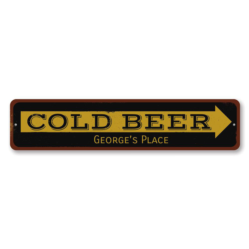 Lizton Sign Shop, Inc Cold Beer Arrow Custom Aluminum Sign | Wayfair