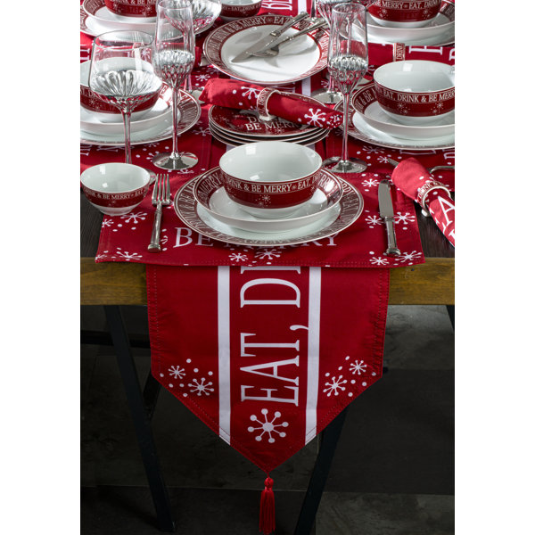 Waterside Christmas 50 Piece Dinnerware Set, Service for 6 & Reviews ...