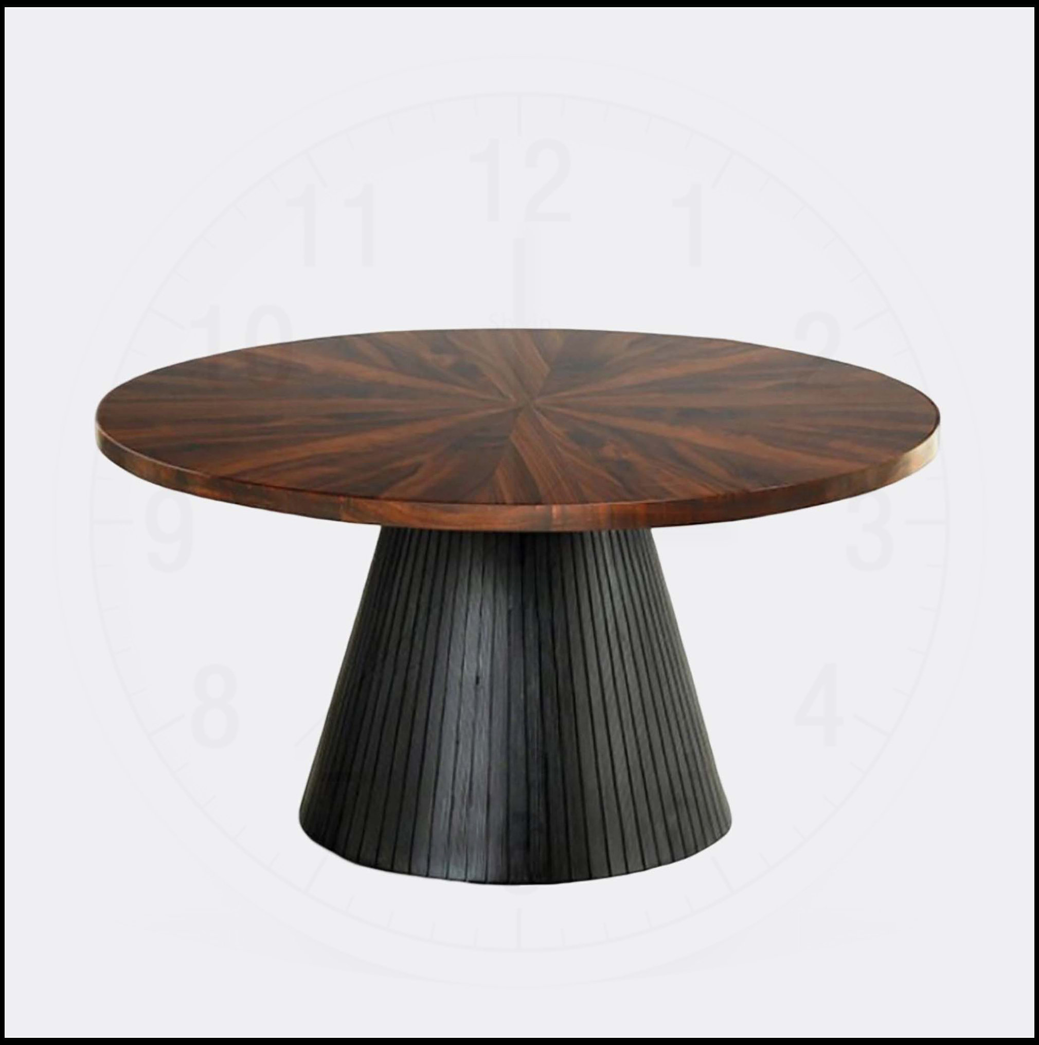 Hokku Designs Contemporary Style Round Coffee Table with Beveled ...