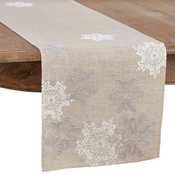 The Holiday Aisle® Rectangle Christmas Polyester Table Runner & Reviews ...