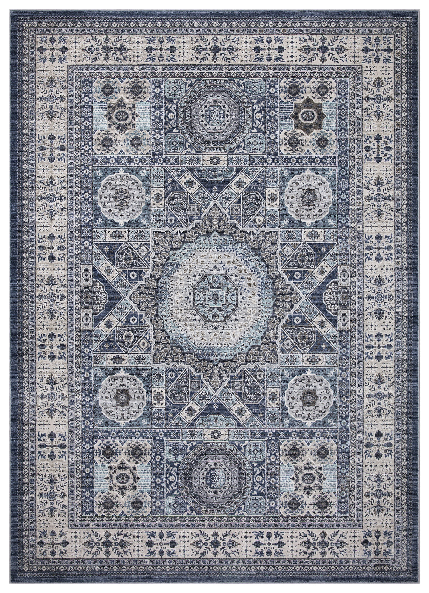 Darby Home Co Merseles Coverty Medallion Navy 7 Ft. X 9 Ft. Area Rug ...