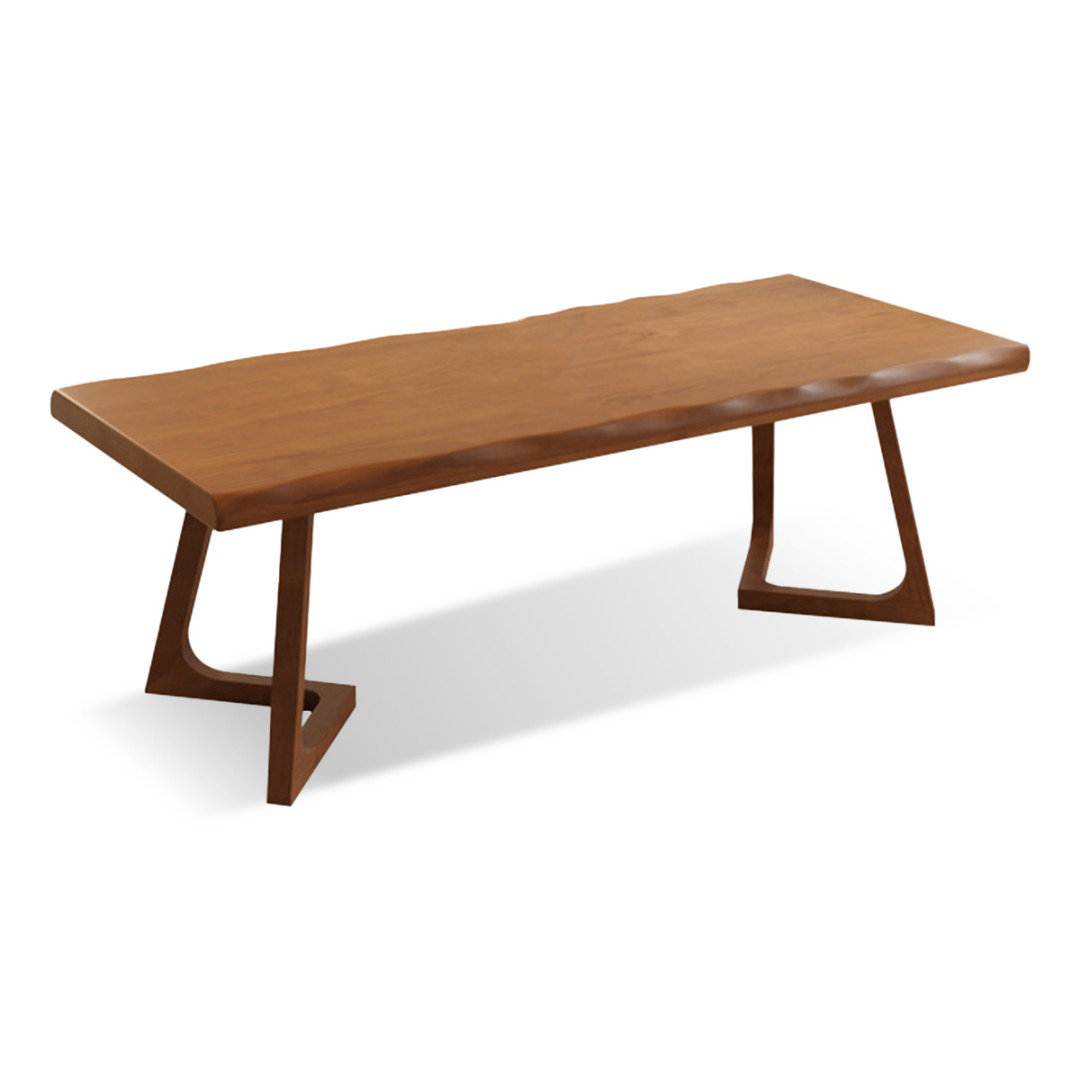 Hokku Designs Brown Rectangular Solid Wood Dining Table | Wayfair
