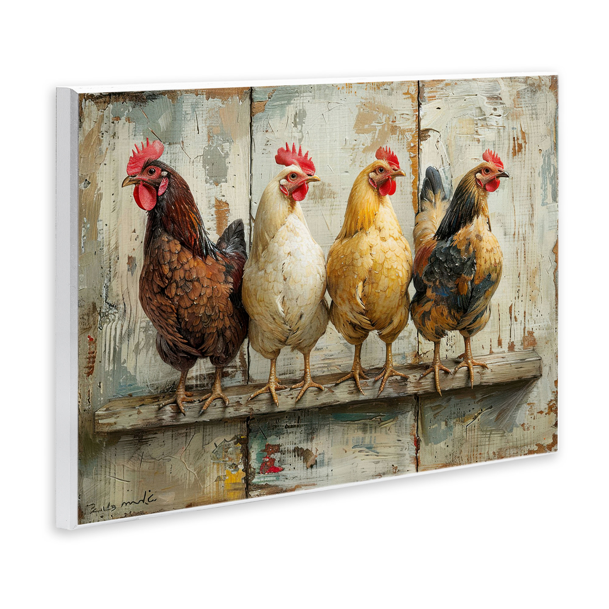 Ophelia & Co. Chickens In A Row Wall Plaque Art by LSR Design Studio ...