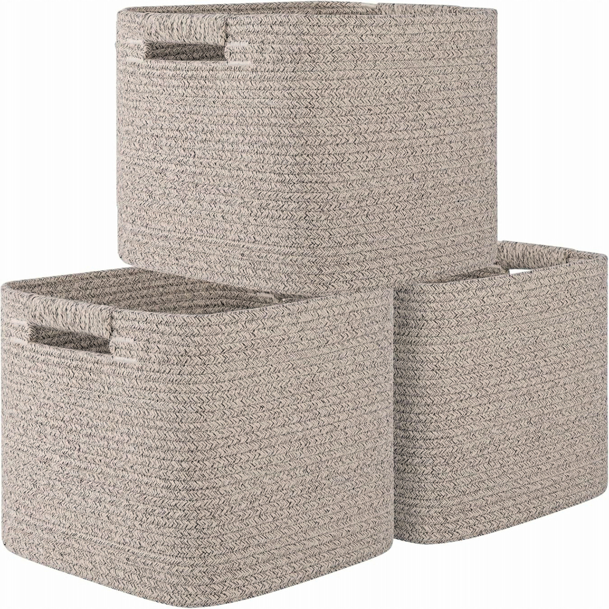 Rosecliff Heights Storage Cubes 11 Inch Storage Bins-3-Pack, Cotton ...