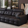 Merting High-Back Leather Sofa for Spacious Living Room | Wayfair
