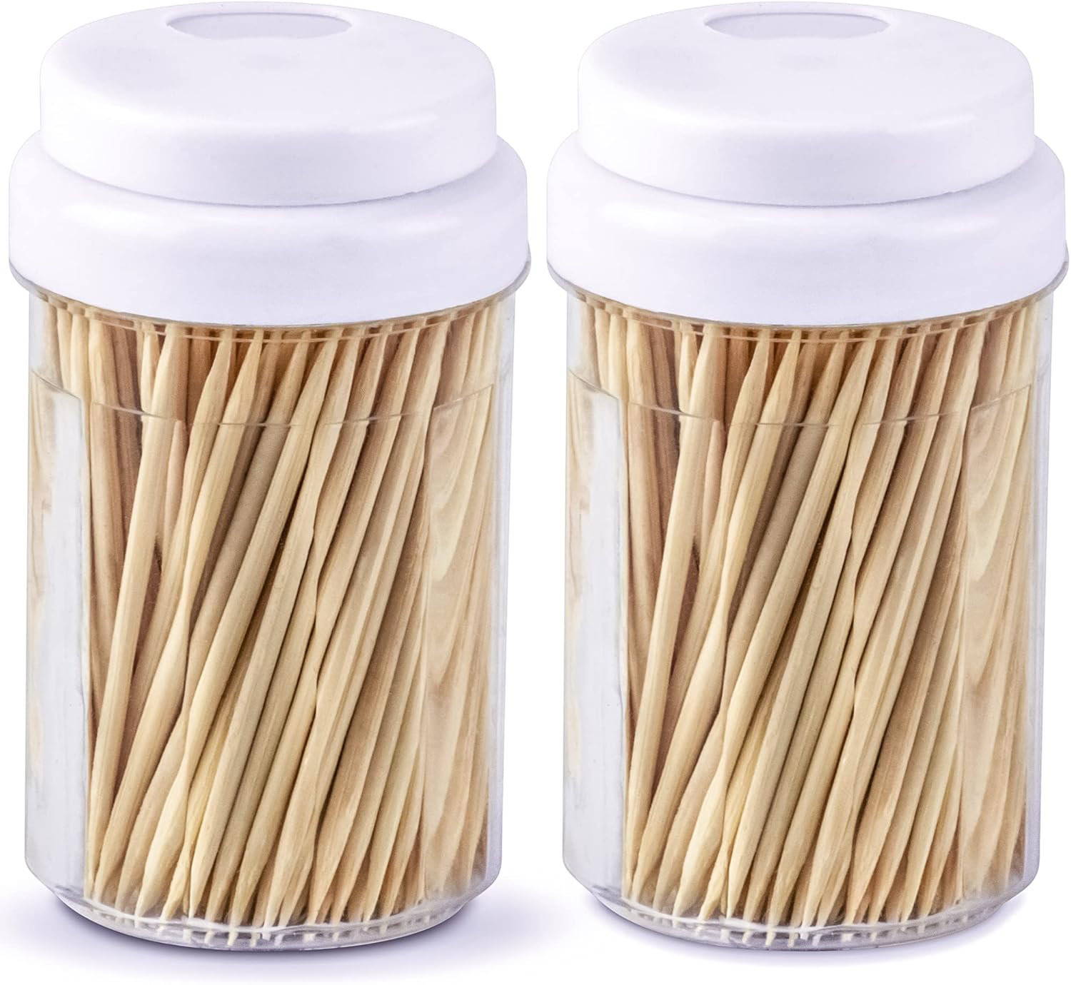 Latitude Run® 2 Pack Toothpick Dispensers with 600 Natural Bamboo ...