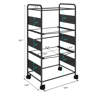 MASMIO 3 Tiers Metal Rolling File Carts with Wheels | Wayfair