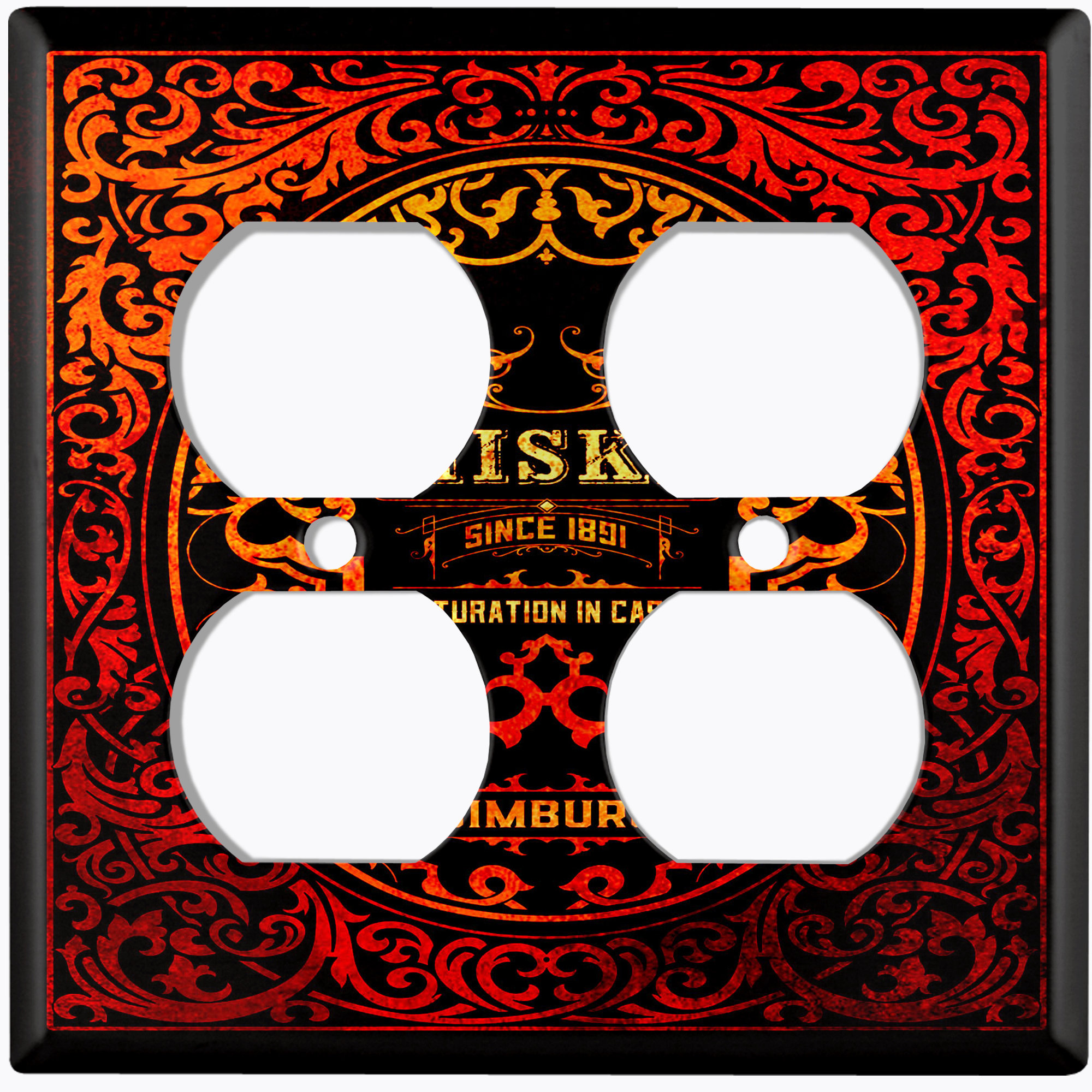 WorldAcc Vintage Scottish Original Whiskey Frame Border 2-Gang Duplex ...