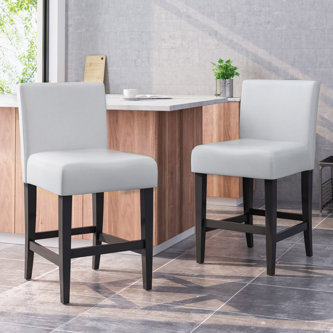 Red Barrel Studio® Upholstered Bar Stools Set of 2 | Wayfair