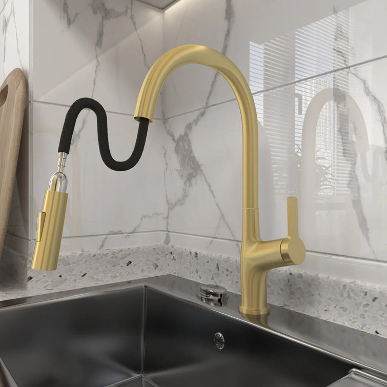 House Of Brands Pull Down Kitchen Faucet | Wayfair