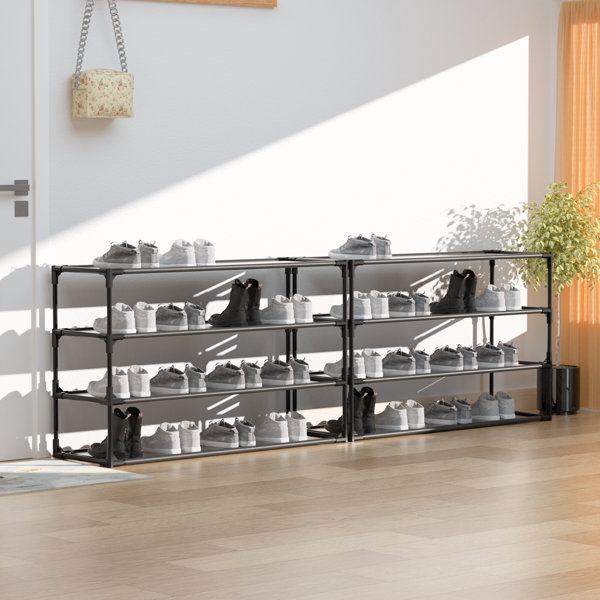 Rebrilliant Steel 40 Pair Stackable Shoe Rack & Reviews | Wayfair