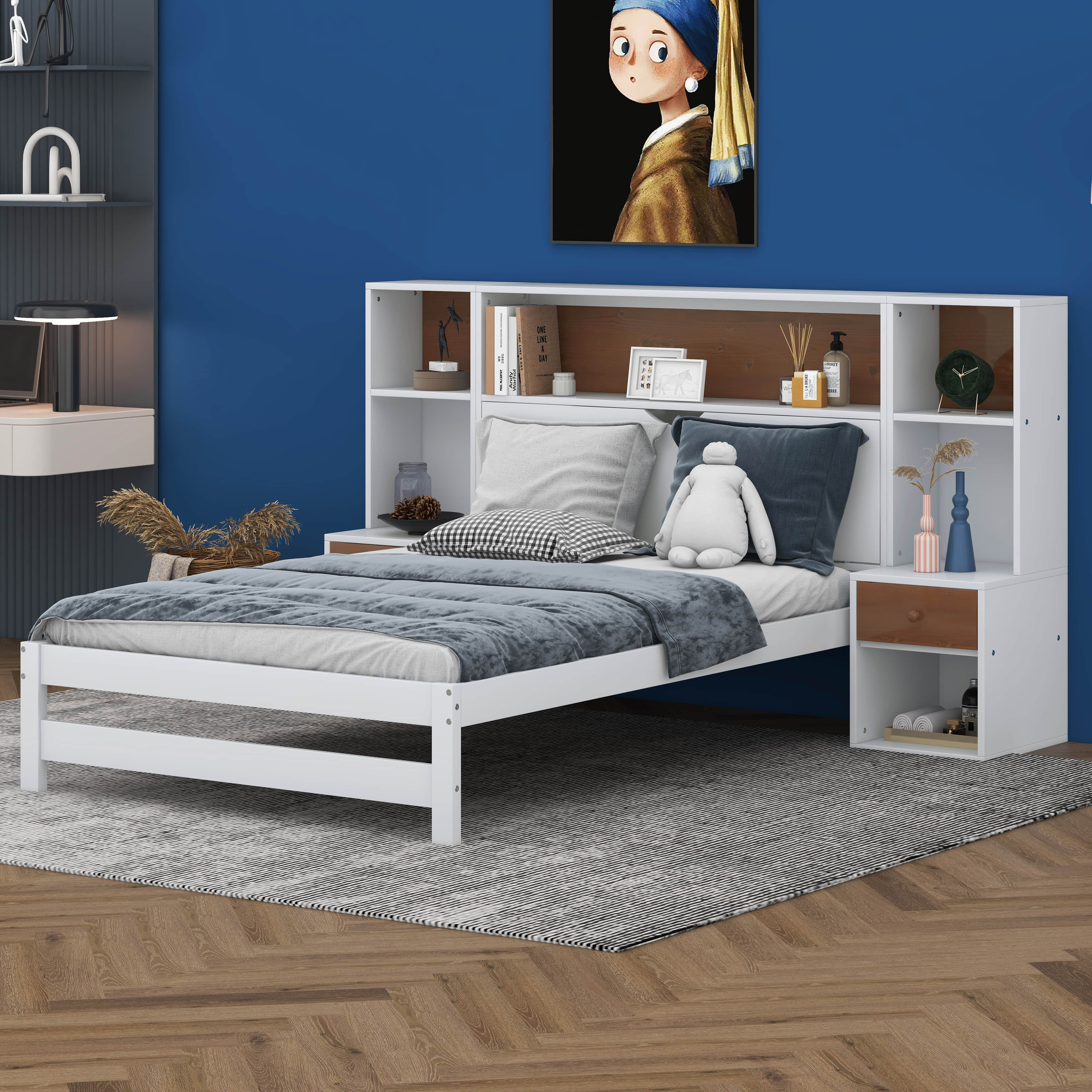 Latitude Run® Lishani Platform Bed with Storage Headboard and Drawers ...