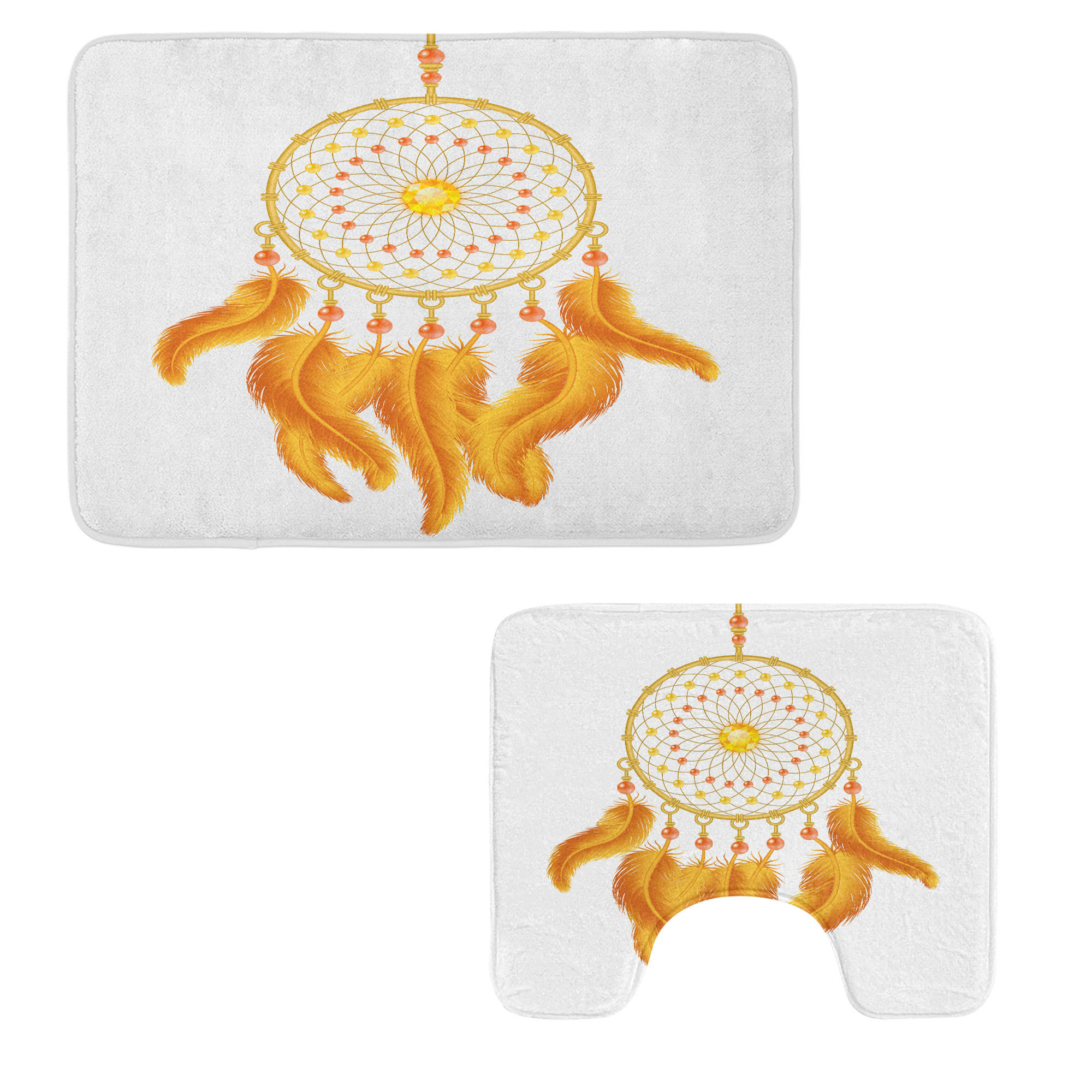 East Urban Home Aztec Bathroom Rug Set 2 Pieces Rectangle & Contour ...